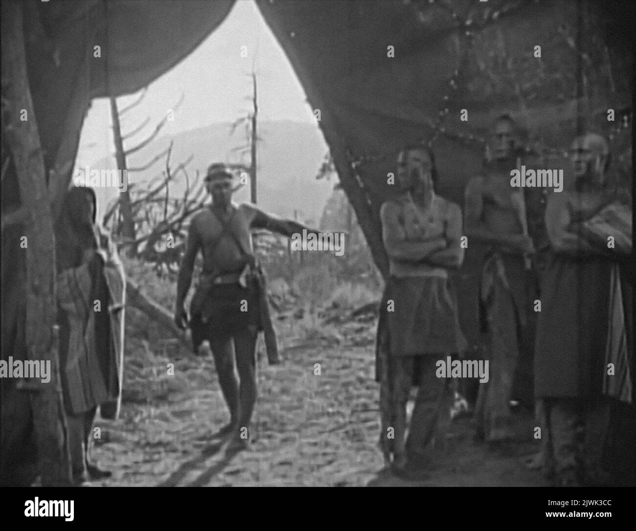 Last of the Mohicans vintage movie screen Stock Photo - Alamy