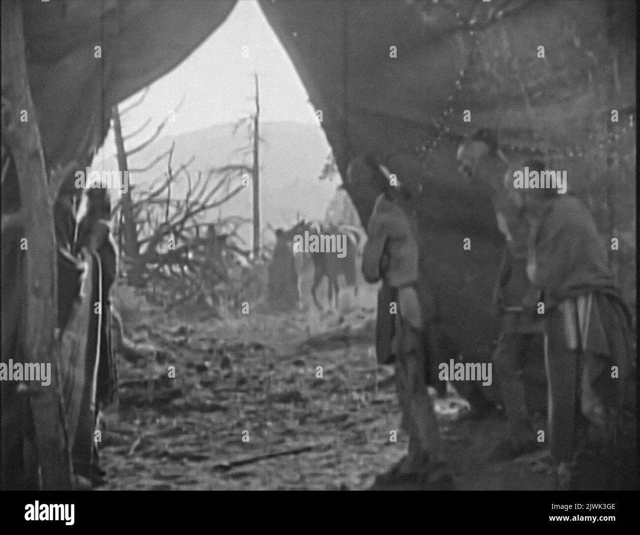 Last of the Mohicans vintage movie screen Stock Photo - Alamy