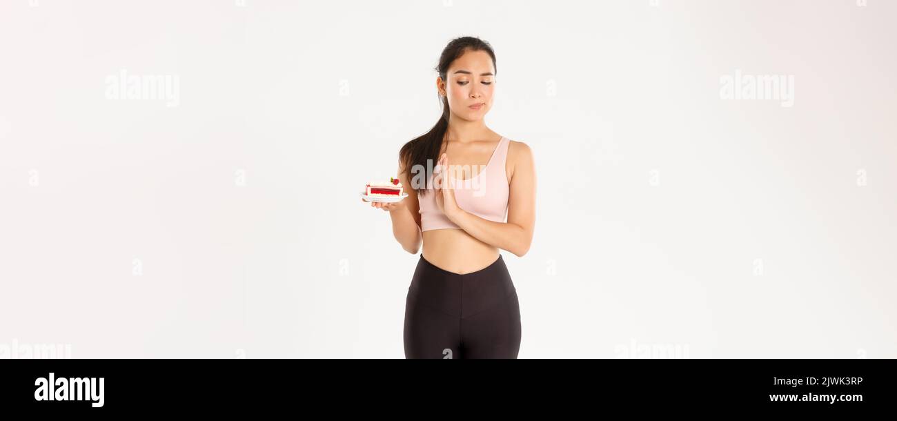 Active lifestyle, fitness and wellbeing concept. Determined asian girl ...