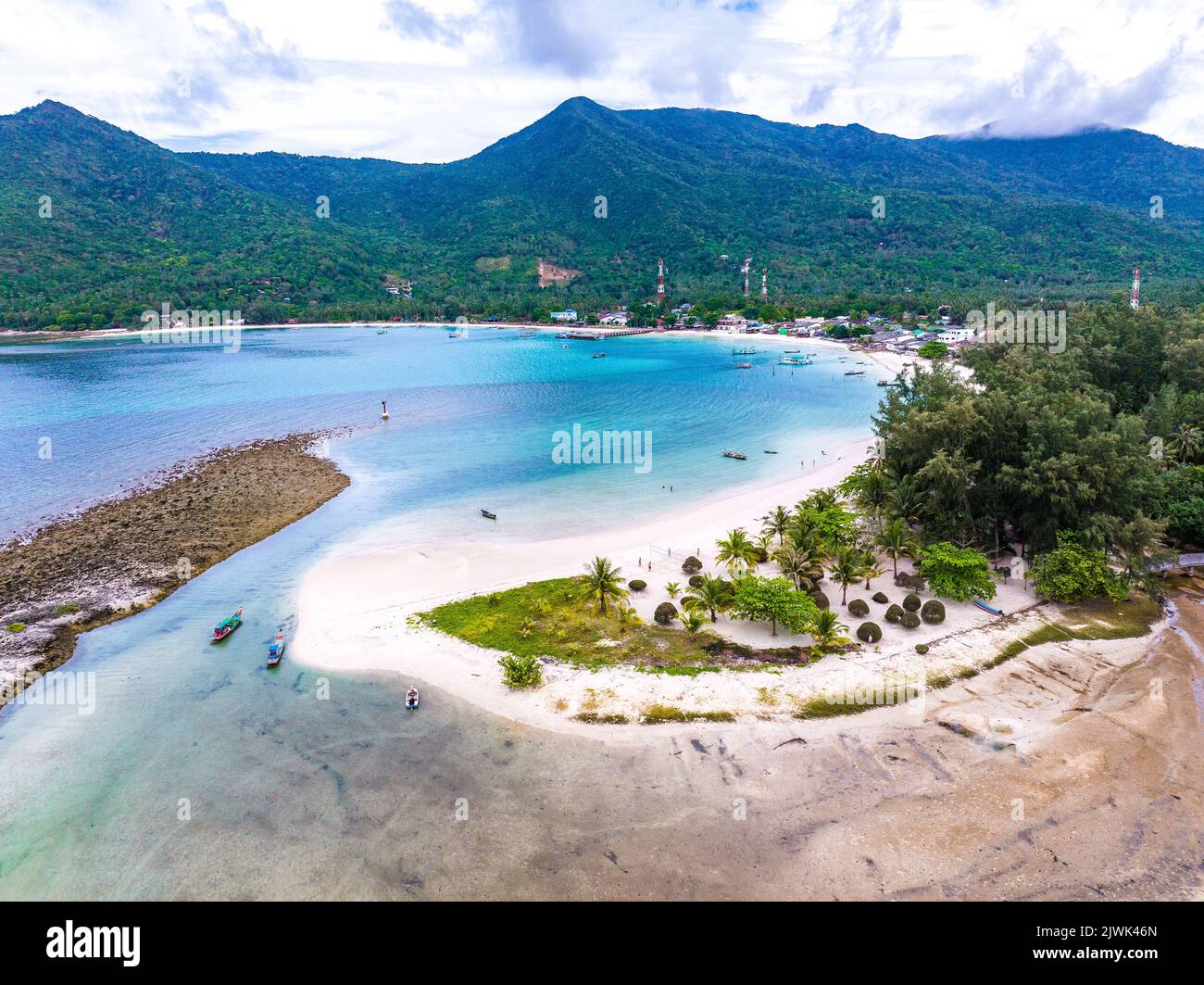 Aerial view of Malibu beach in Koh Phangan, Thailand Stock Photo - Alamy