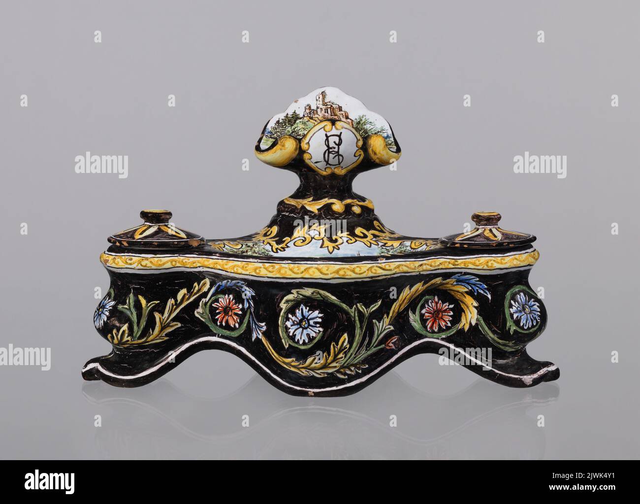 Ink-well. Nieborów (manufaktura majoliki ; 1881-1899), factory Stock ...