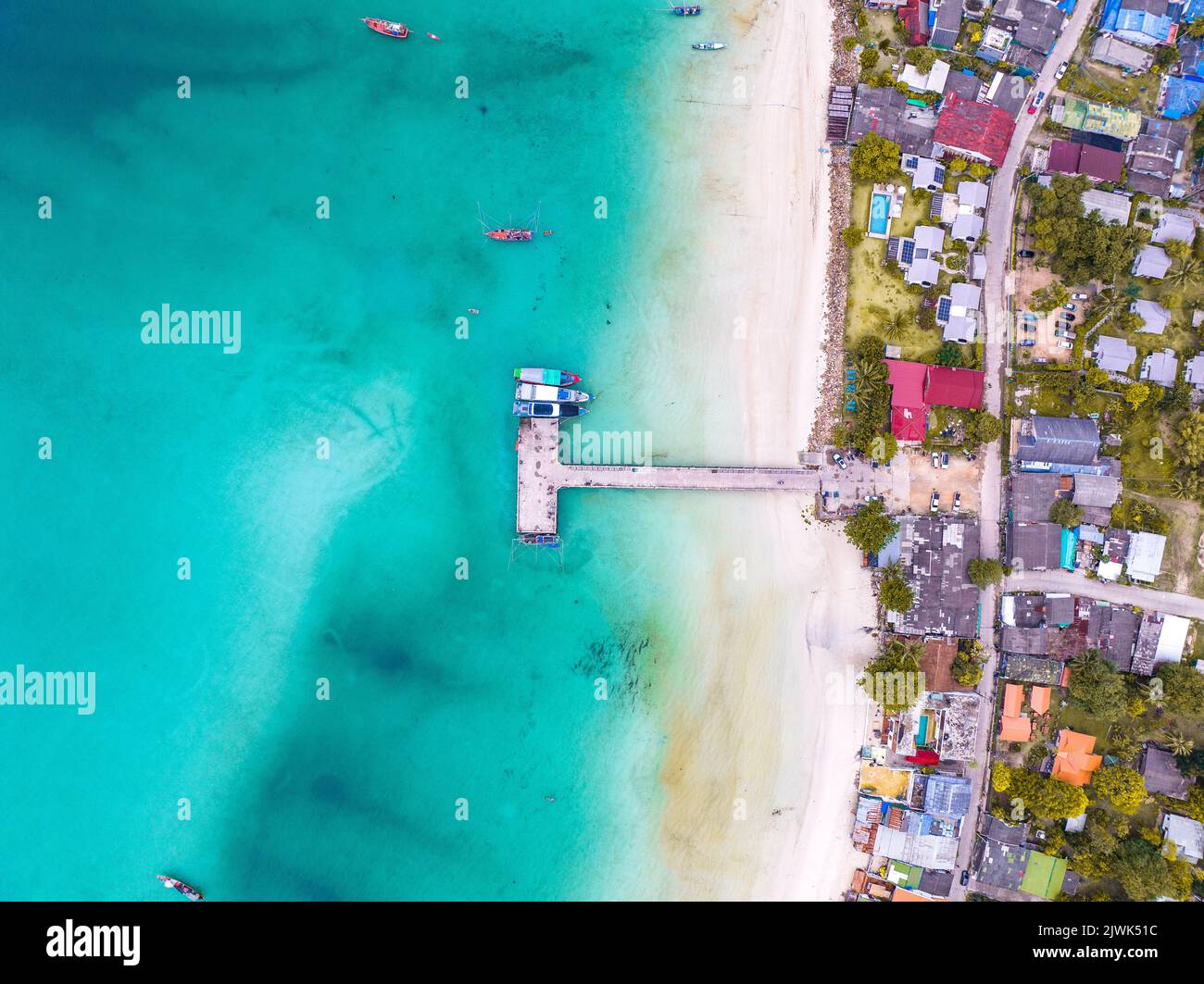Aerial view of Malibu beach in Koh Phangan, Thailand Stock Photo - Alamy