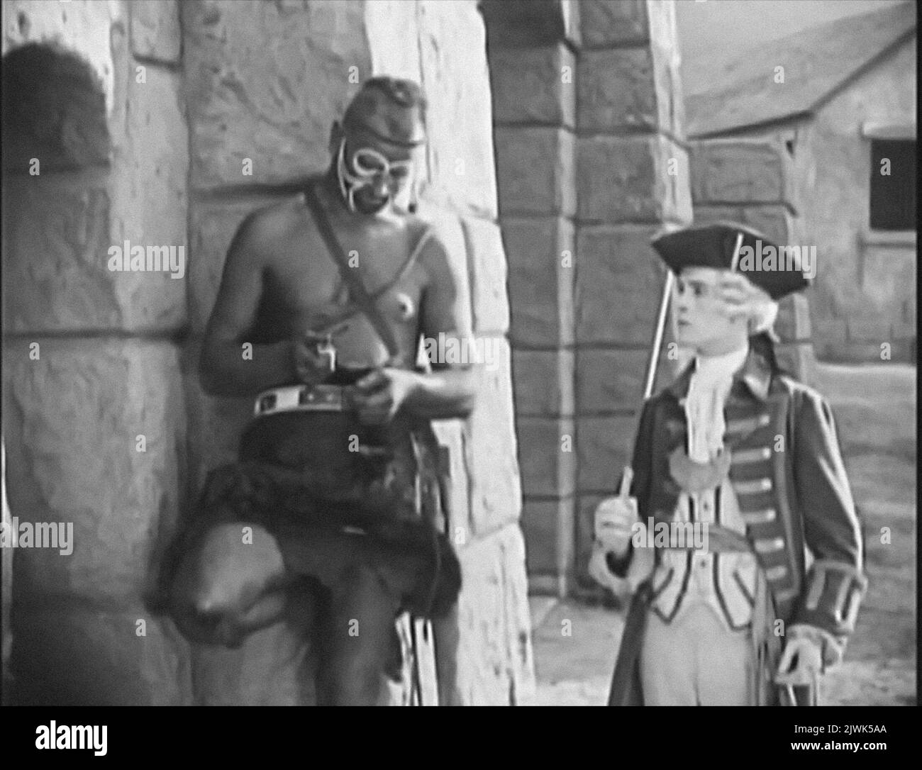 Last of the Mohicans vintage movie screen Stock Photo - Alamy