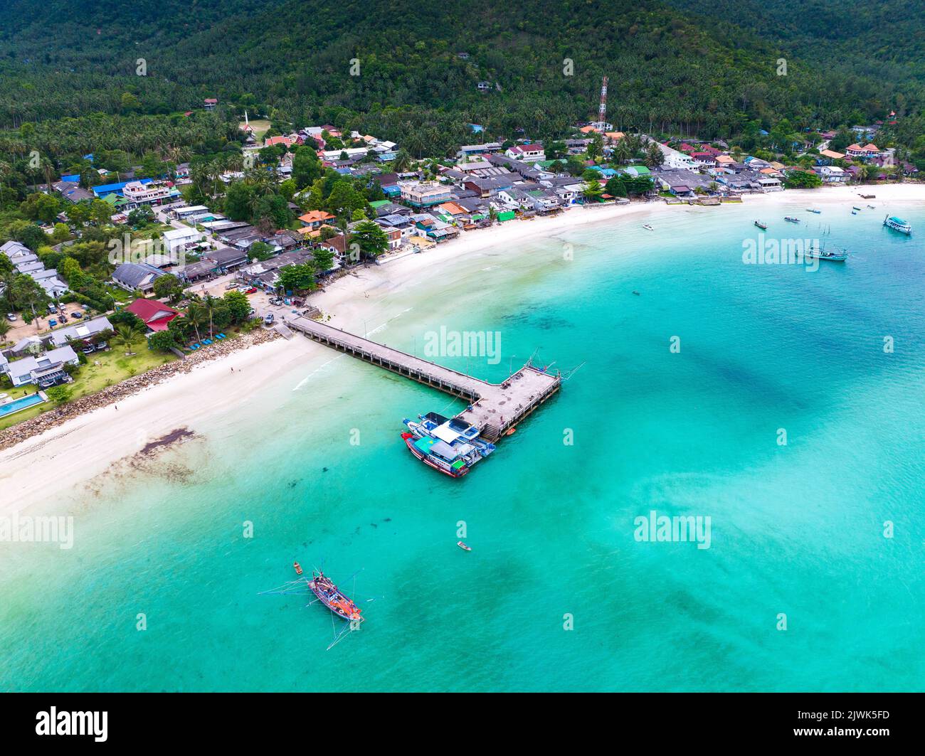 Aerial view of Malibu beach in Koh Phangan, Thailand Stock Photo - Alamy