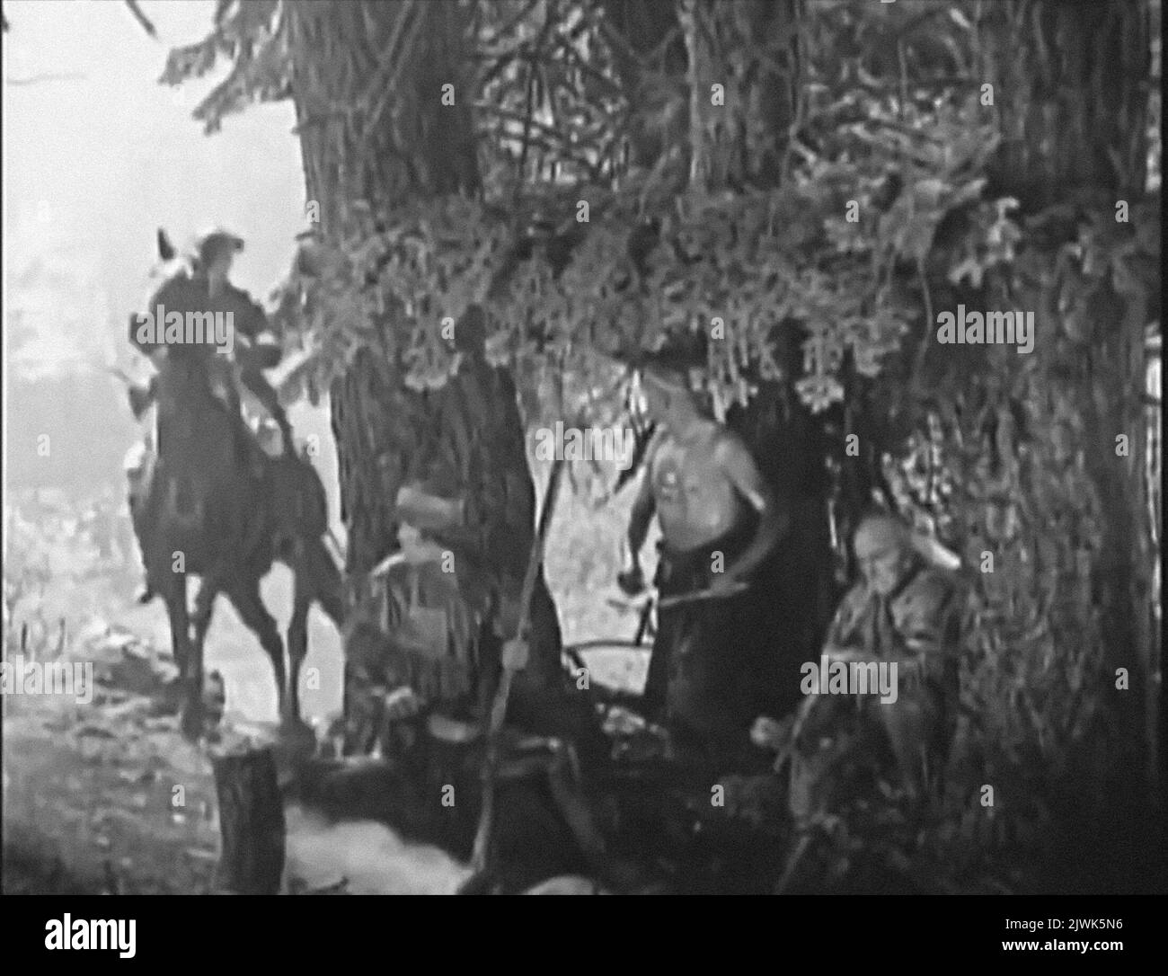 Last of the Mohicans vintage movie screen Stock Photo - Alamy