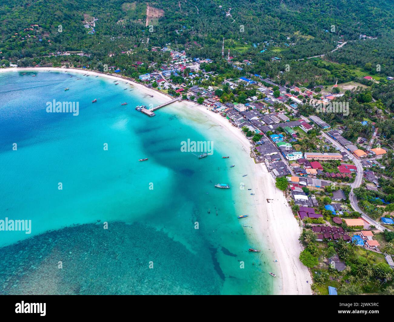 Aerial view of Malibu beach in Koh Phangan, Thailand Stock Photo - Alamy