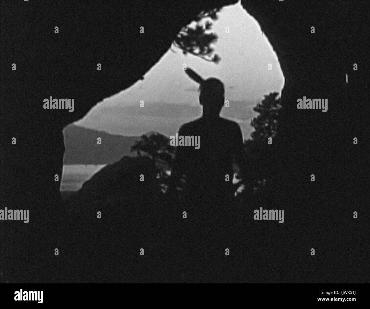 Last of the Mohicans vintage movie screen Stock Photo - Alamy