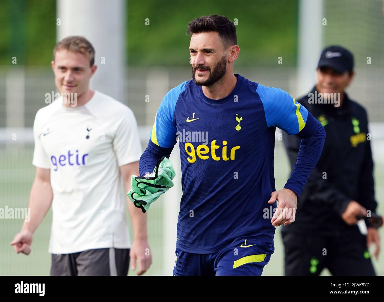 Tottenham Hotspur goalkeeper Hugo Lloris during a training session at ...