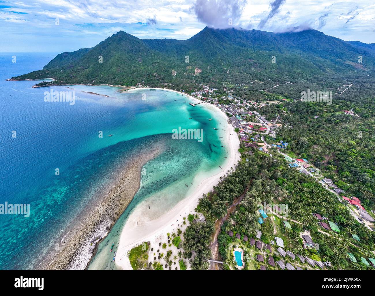 Aerial view of Malibu beach in Koh Phangan, Thailand Stock Photo - Alamy