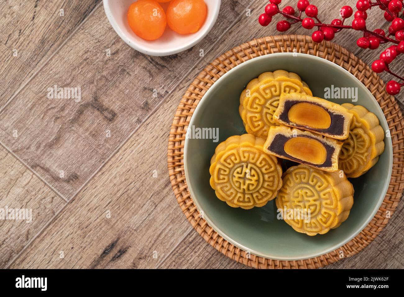 Delicious Cantonese moon cake for Mid-Autumn Festival food mooncake on ...