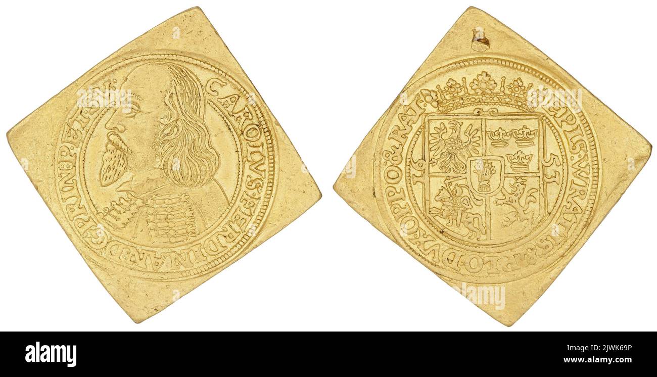 4 ducats klippe. Karol Ferdynand Waza (książę opolsko-raciborski ; 1648 ...