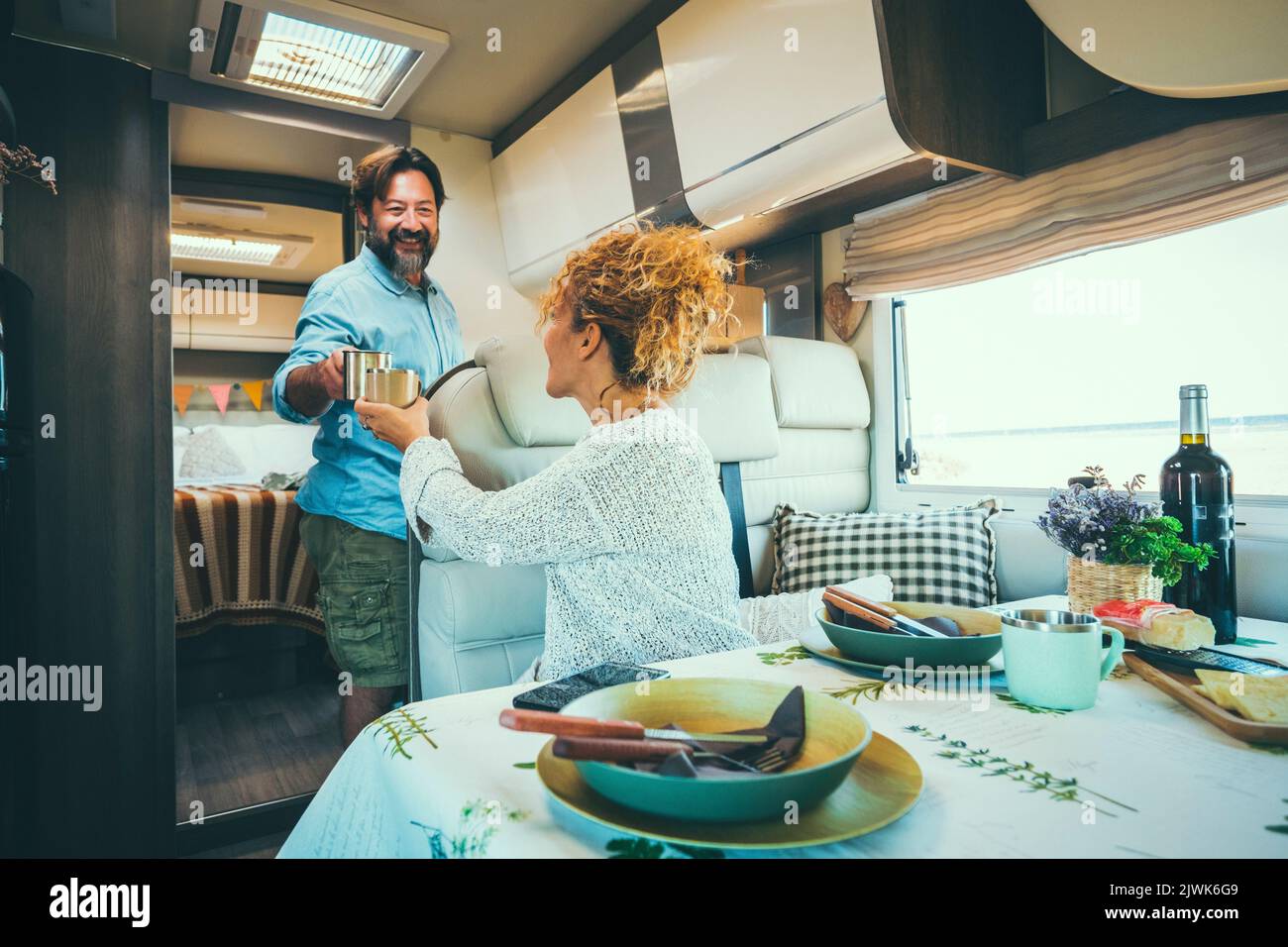 Luxury caravan inside hi-res stock photography and images - Alamy
