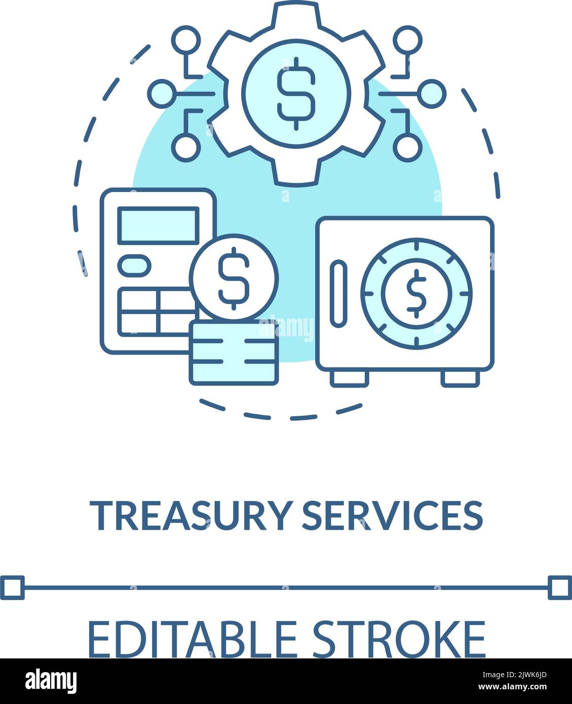 Treasury services turquoise concept icon Stock Vector Image & Art - Alamy