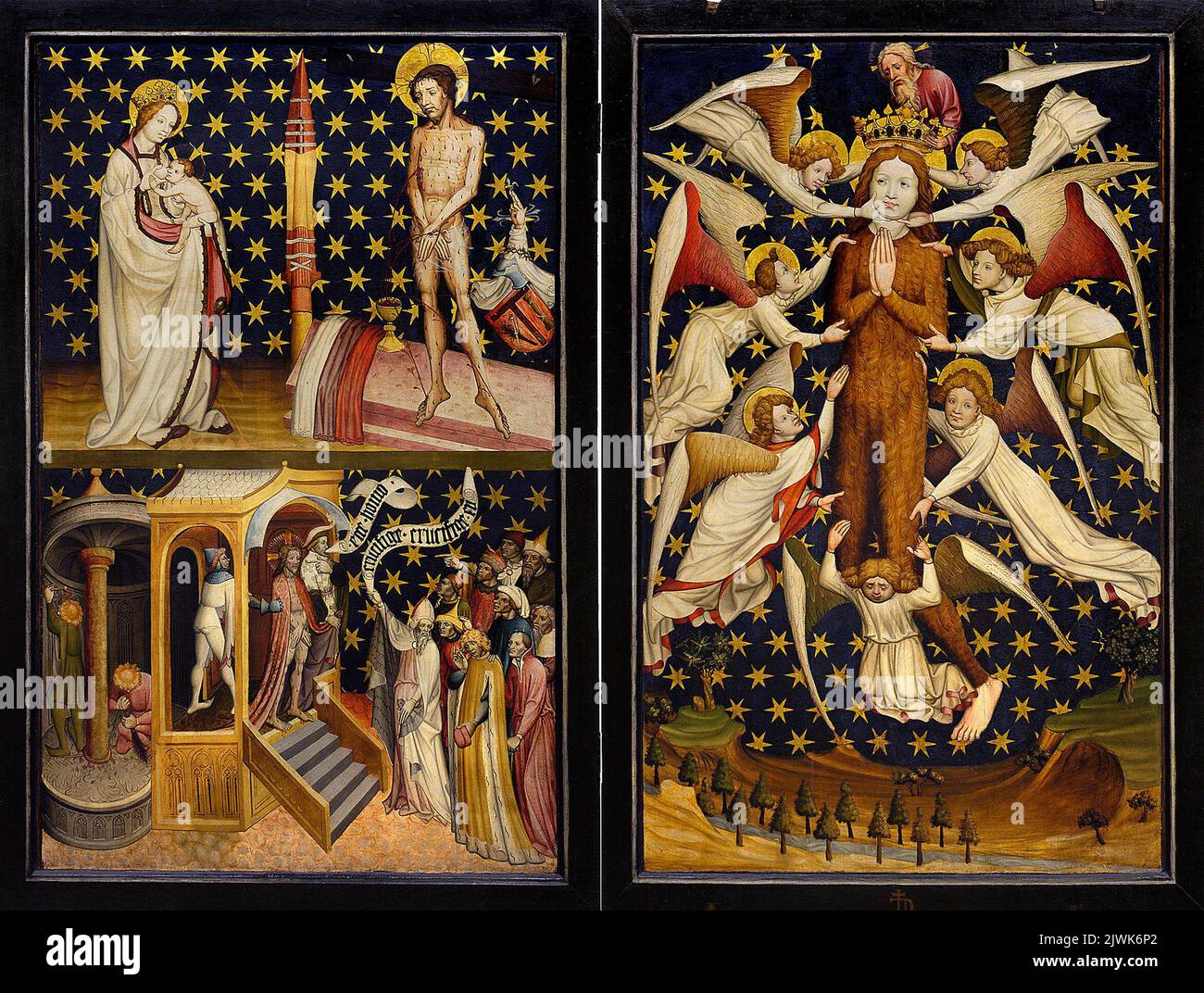 Diptych from the Winterfeld family foundation left wing, obverse: Maria ...