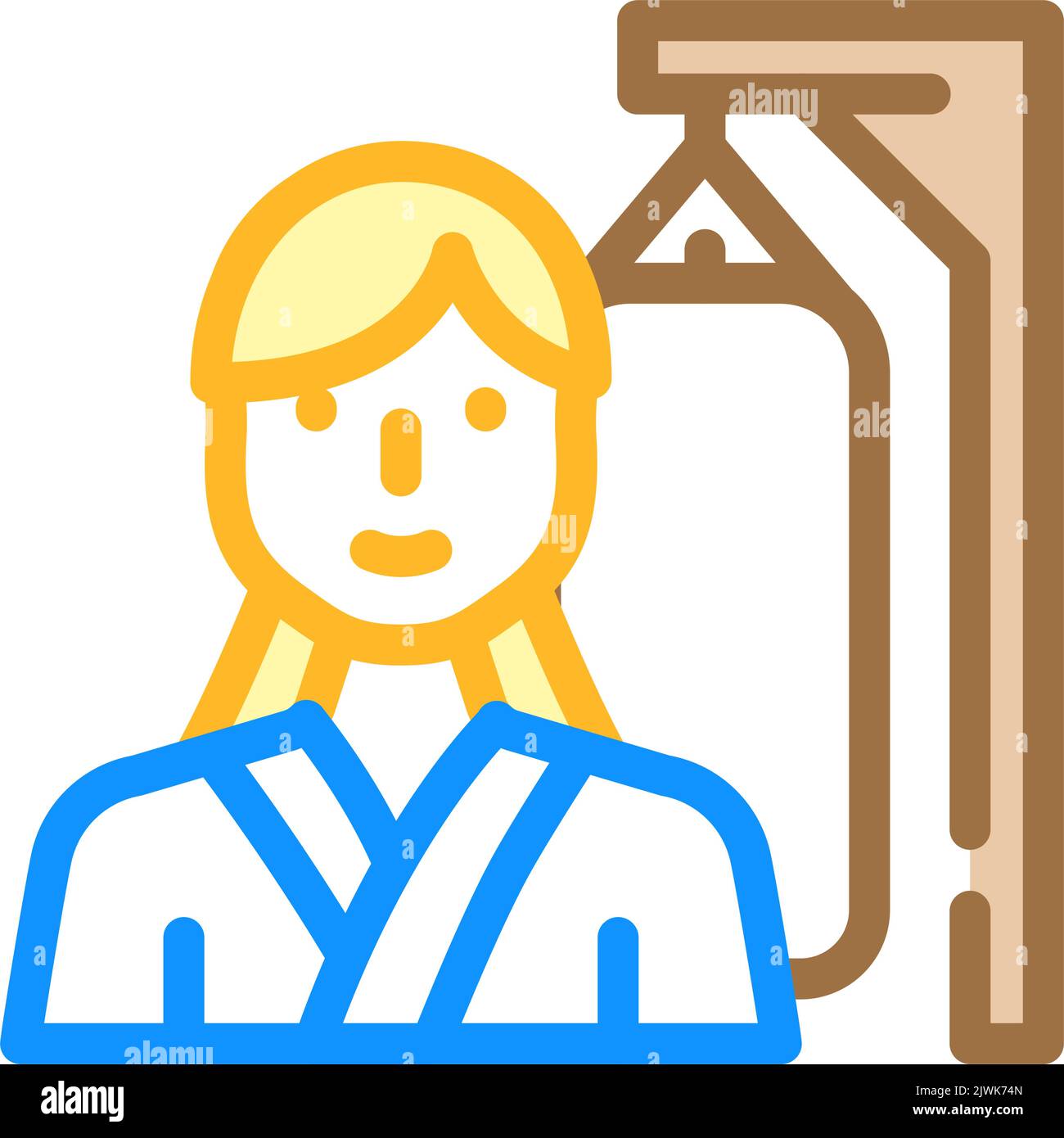 impact sports female sport color icon vector illustration Stock Vector ...