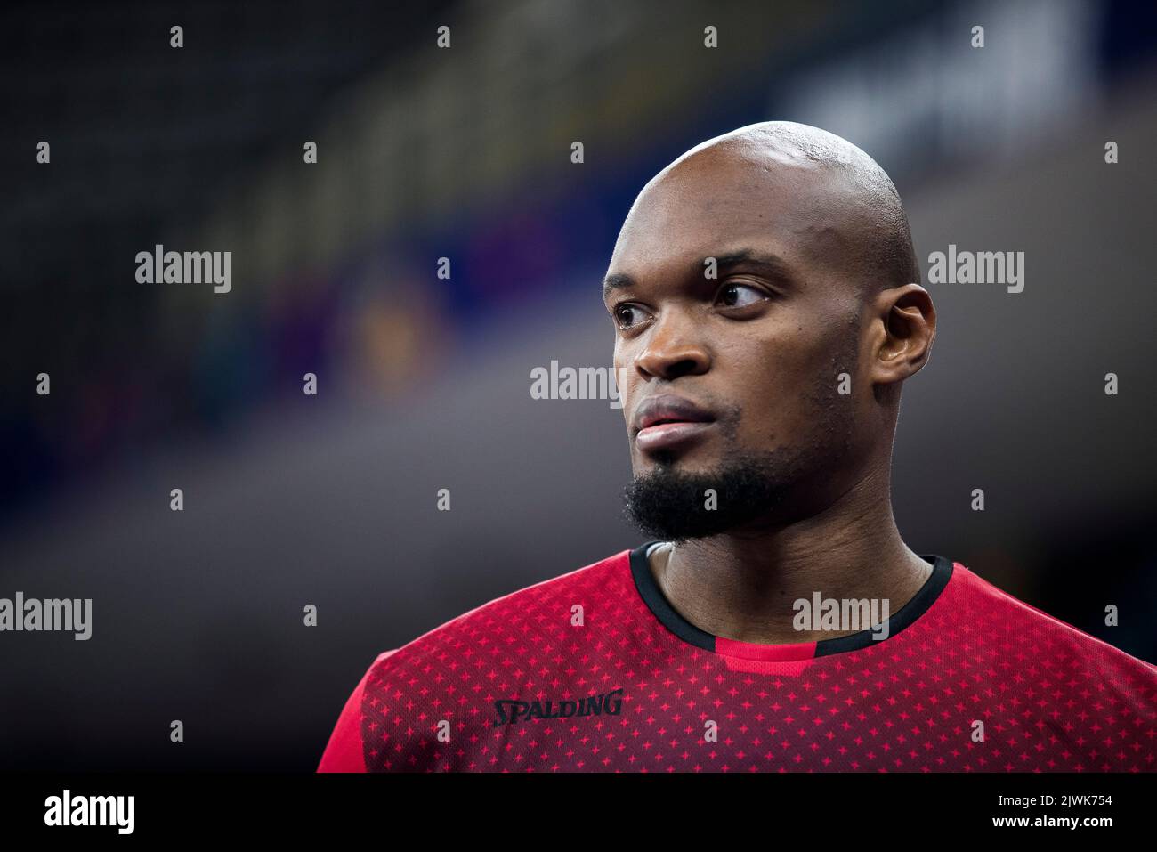 Kevin Tumba of Belgium pictured before the start of a basketball match ...