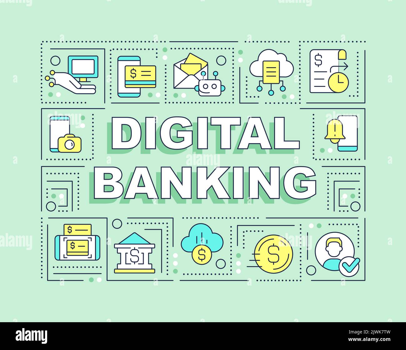 Digital banking word concepts hi-res stock photography and images - Alamy