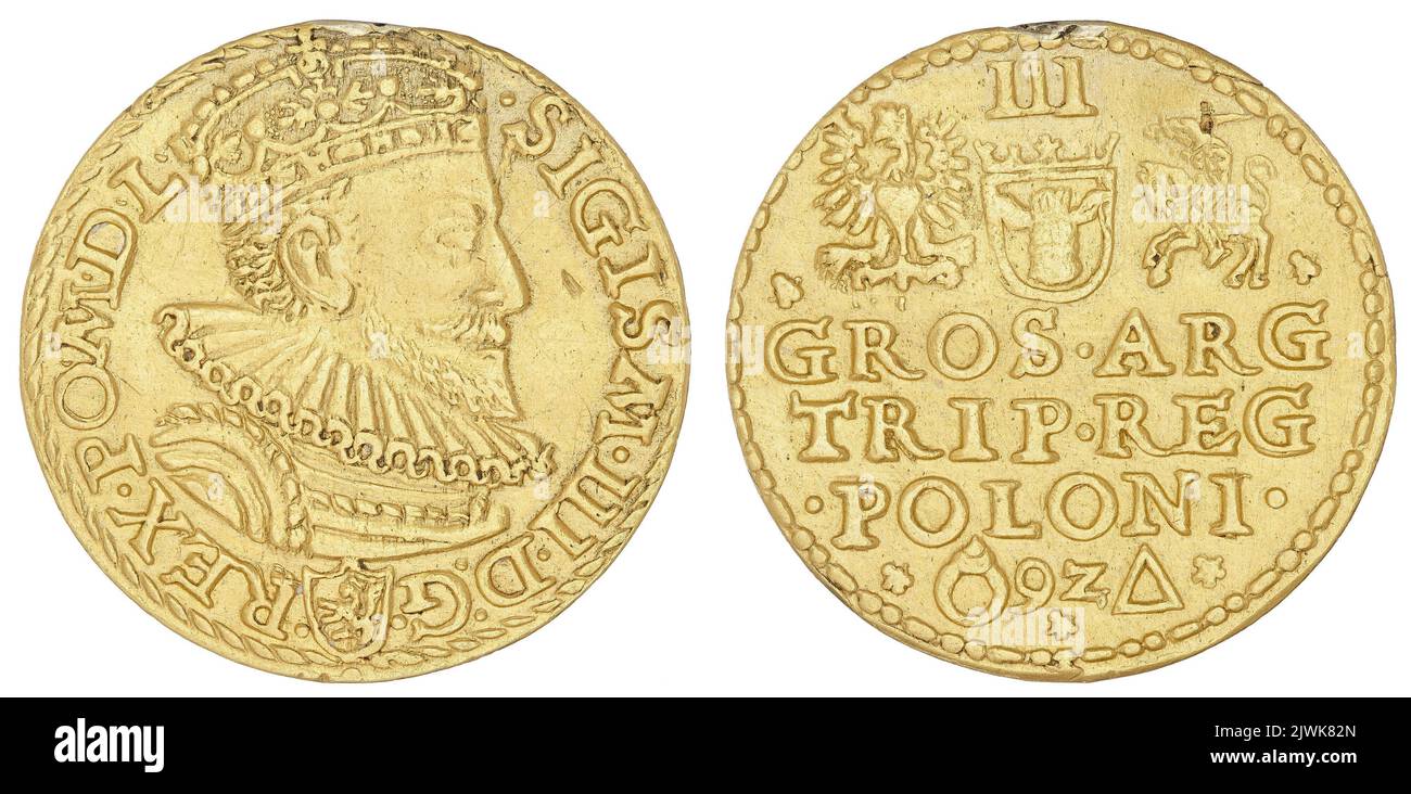 3 groschen (in gold). Zygmunt III Waza (król polski ; 1587-1632), ruler ...