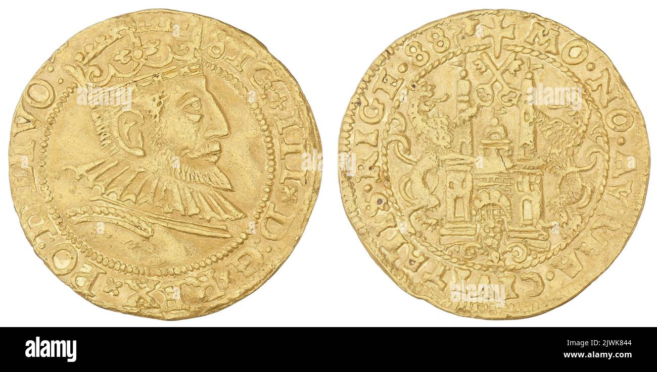 Riga ducat. Zygmunt III Waza (król polski ; 1587-1632), ruler Stock ...