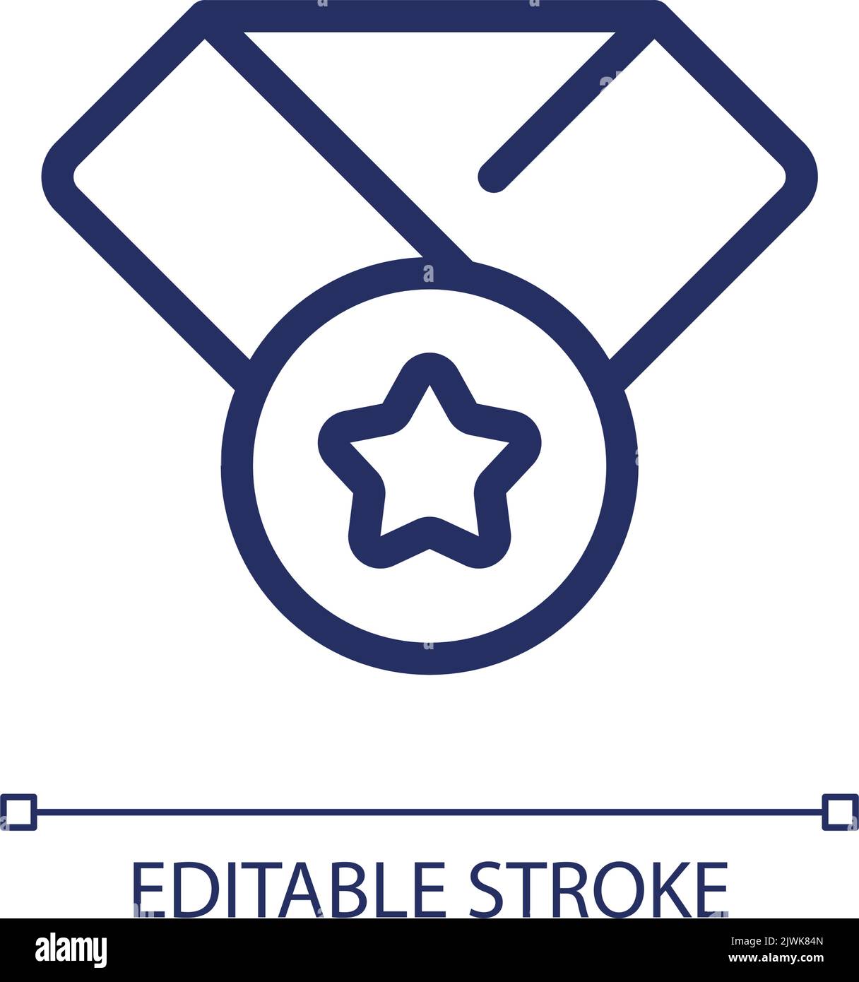 Award badge pixel perfect linear ui icon Stock Vector Image & Art - Alamy