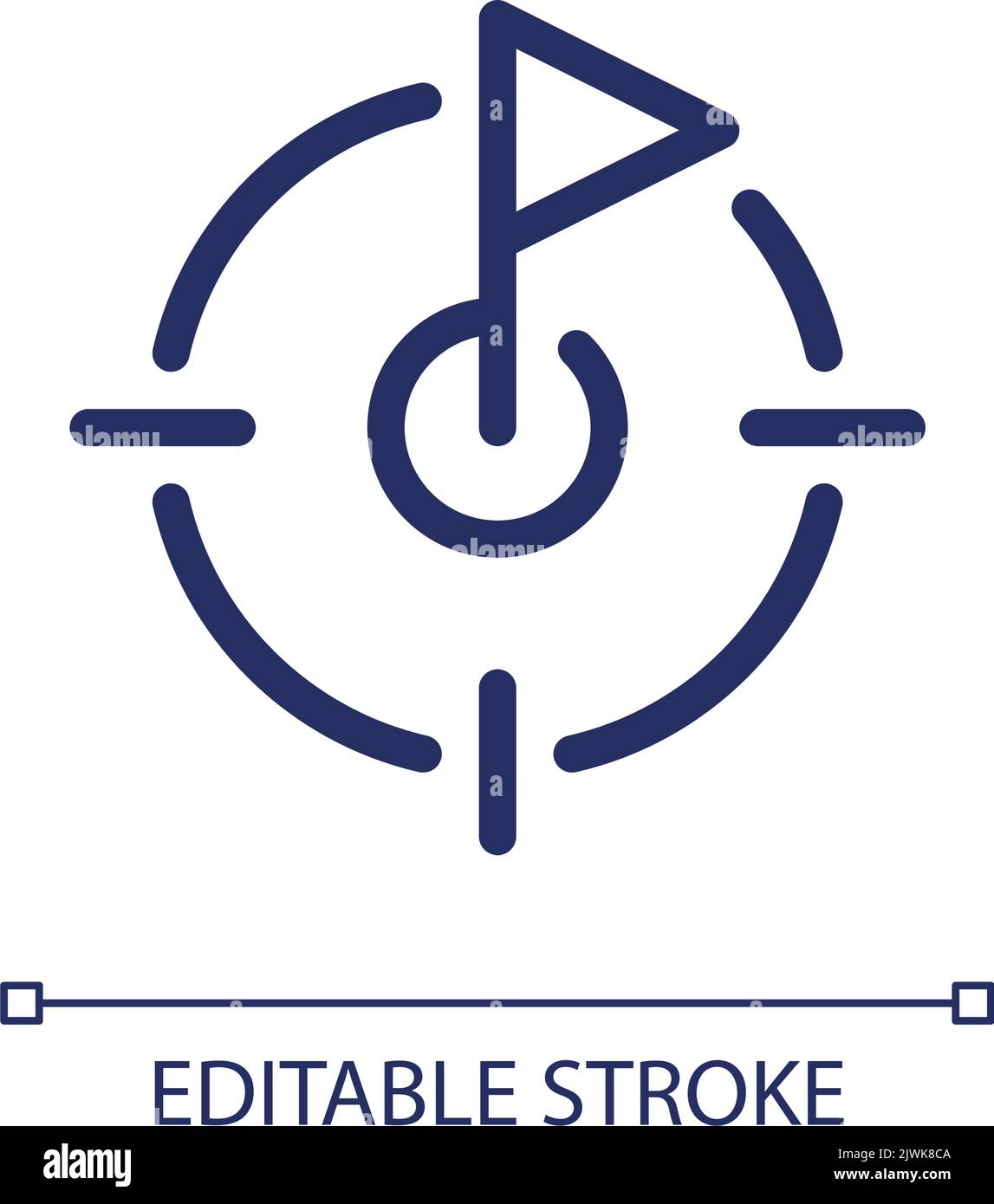 Goal setting pixel perfect linear ui icon Stock Vector Image & Art - Alamy