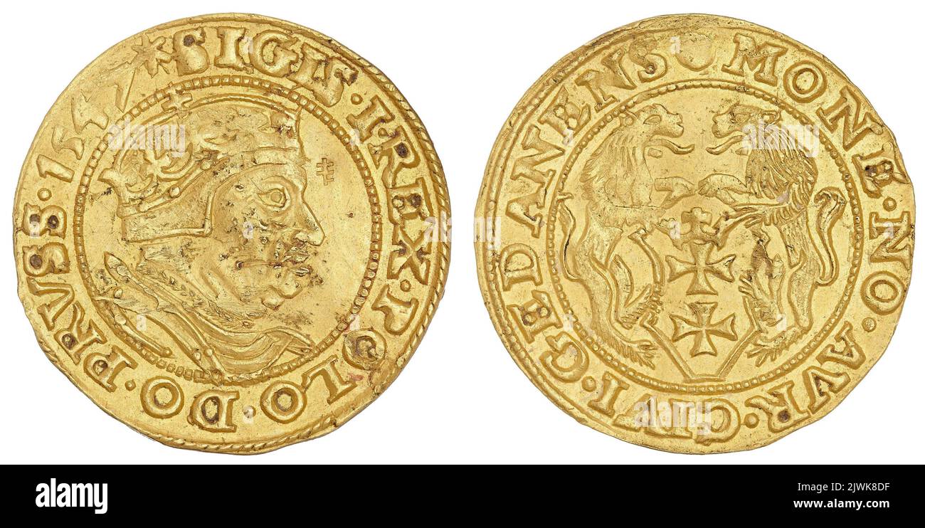 Gdańsk ducat. Zygmunt I Stary (król polski ; 1506-1548), ruler Stock ...