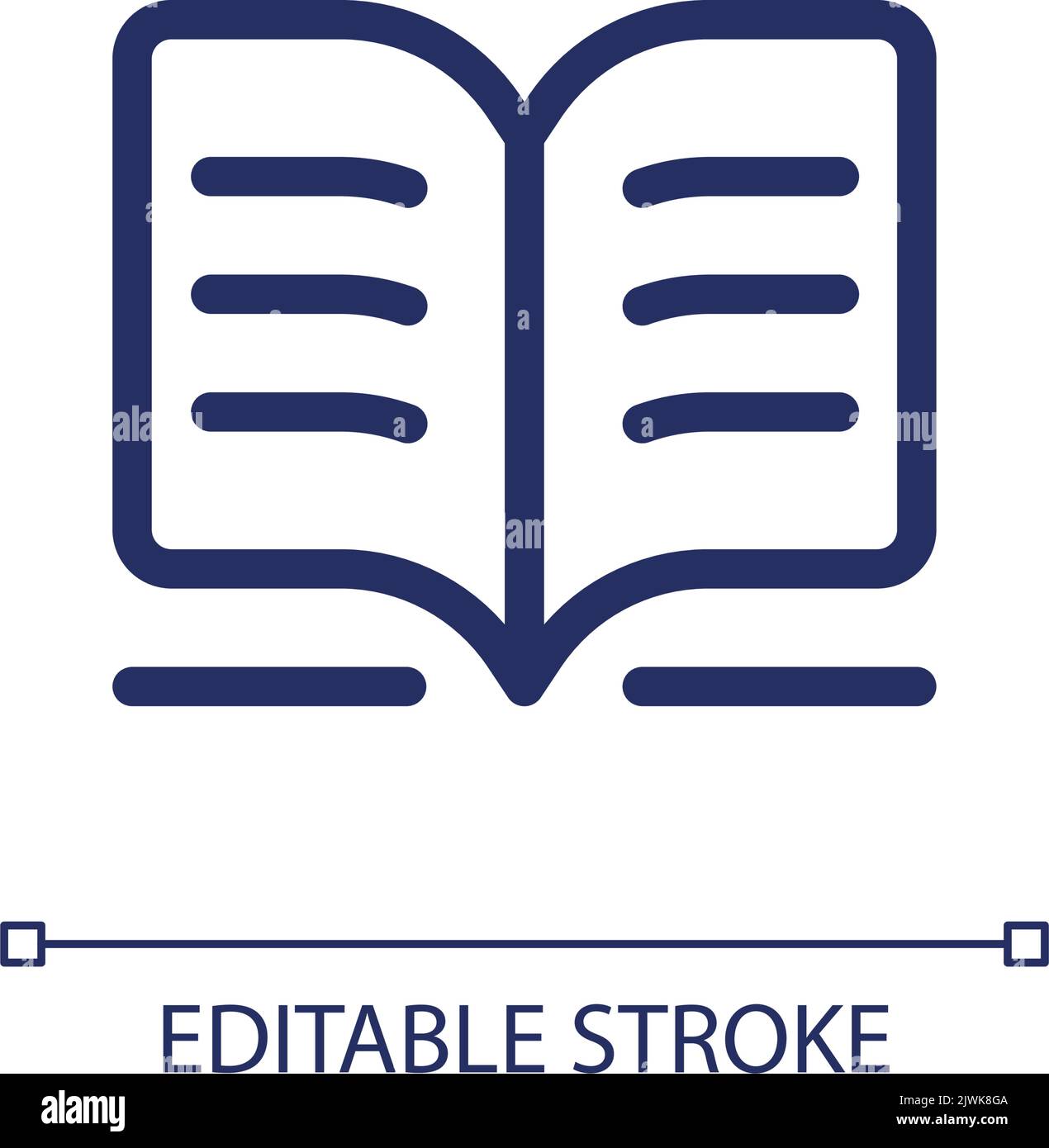 Public library pixel perfect linear ui icon Stock Vector Image & Art ...