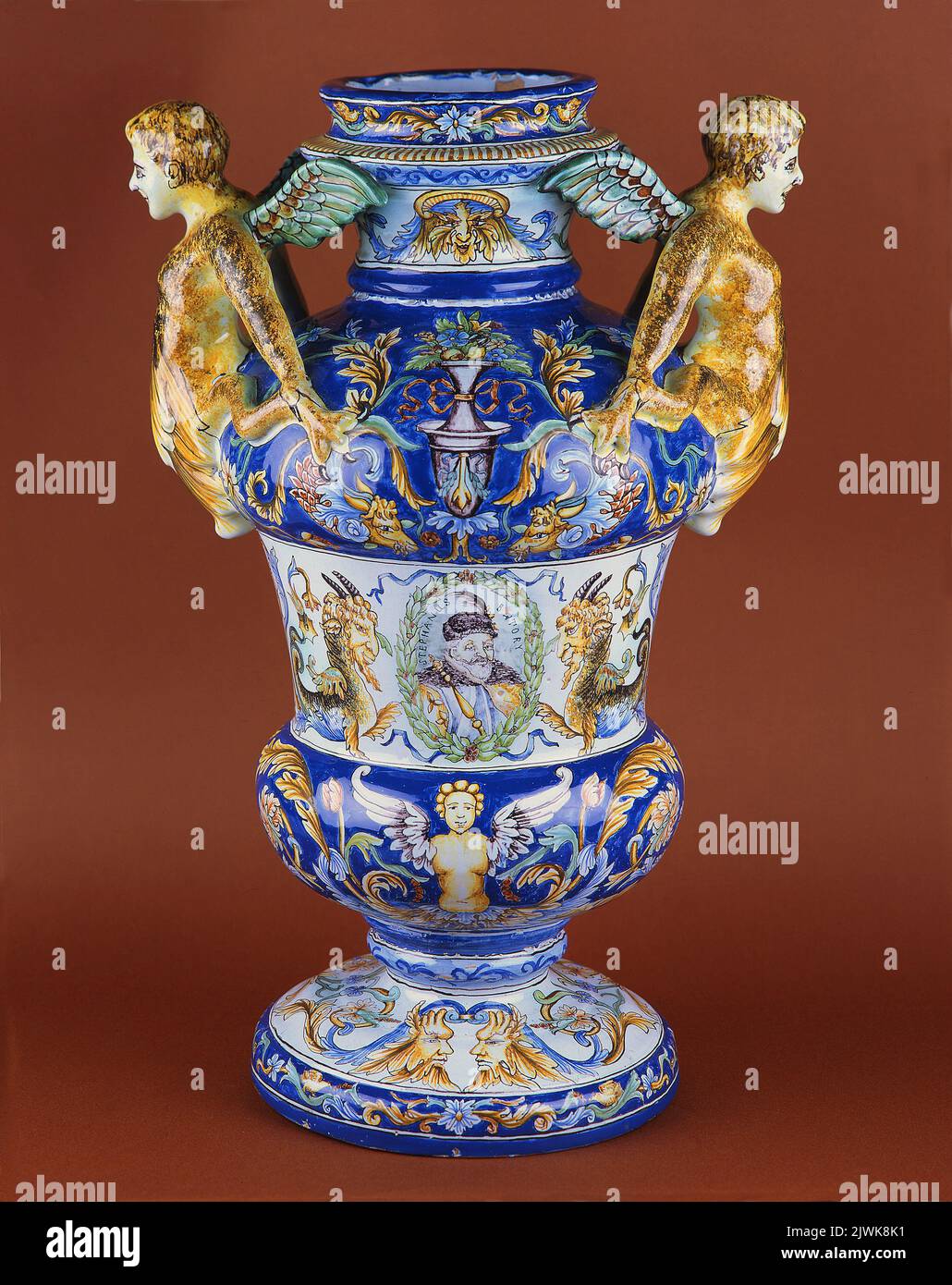 Flower vase. Nieborów (manufaktura majoliki ; 1881-1899), factory Stock ...