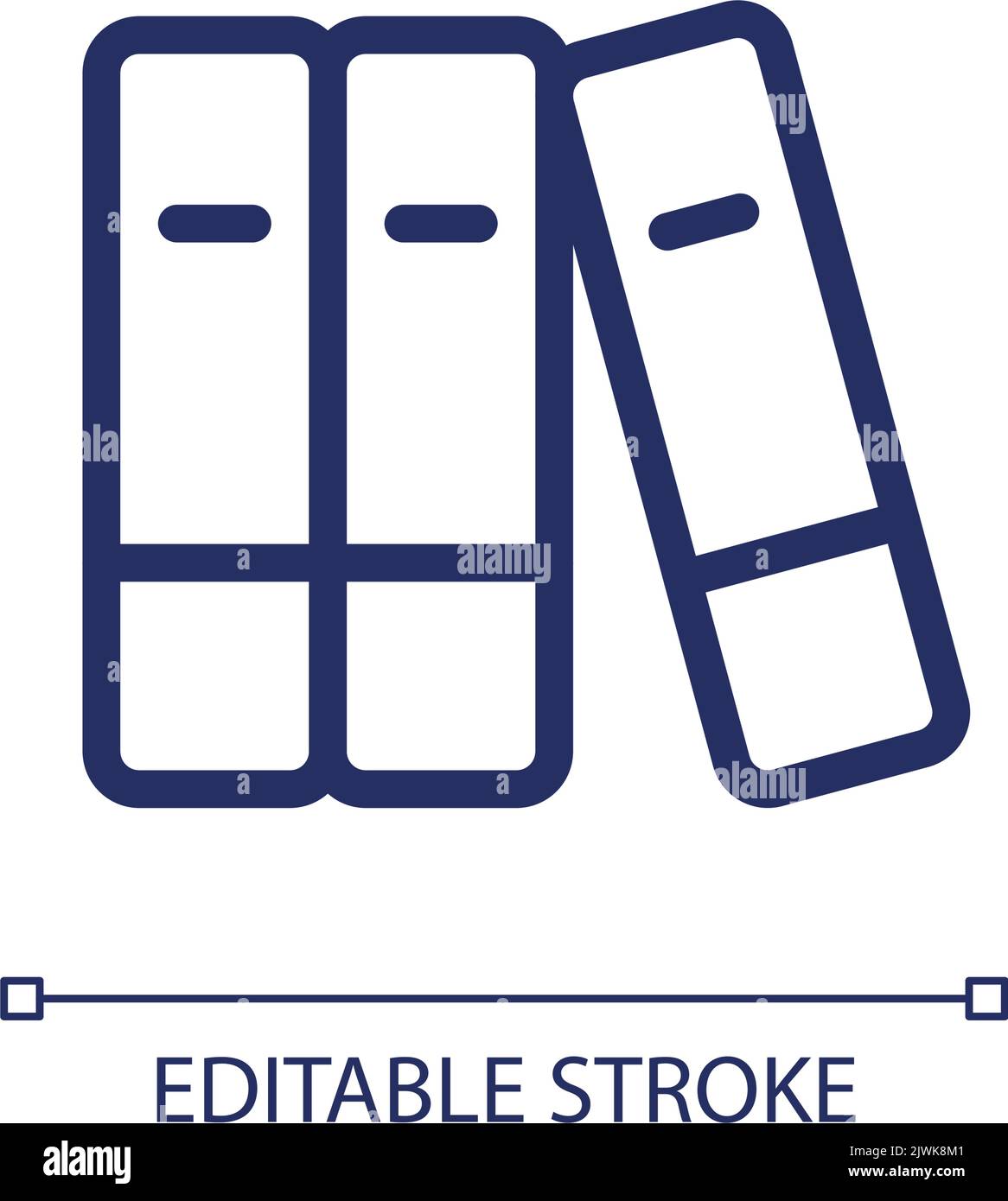 Messy bookshelf pixel perfect linear ui icon Stock Vector Image & Art - Alamy