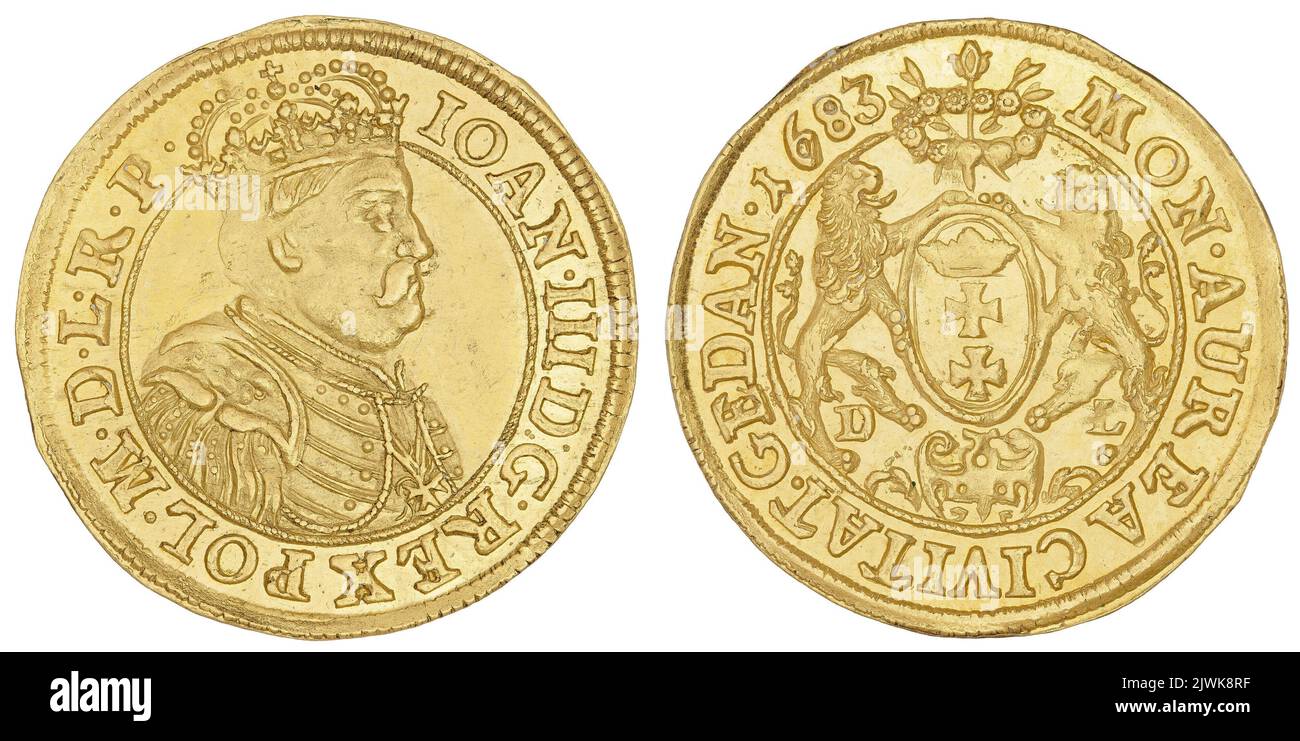 Gdańsk ducat. Jan III Sobieski (król polski ; 1674-1696), ruler, Lesse ...