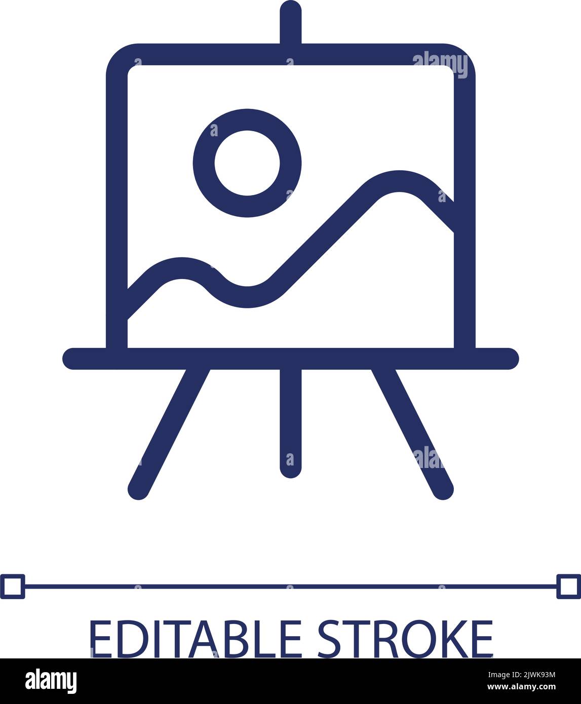 Easel stand for art class pixel perfect linear ui icon Stock Vector ... Easel stand for art class pixel perfect linear ui icon Stock Vector ...