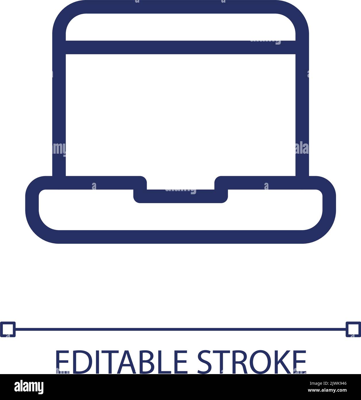 Laptop pixel perfect linear ui icon Stock Vector Image & Art - Alamy