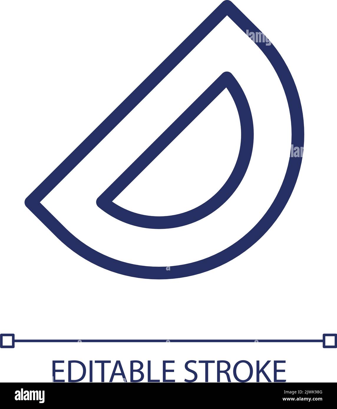 Protractor pixel perfect linear ui icon Stock Vector Image & Art - Alamy