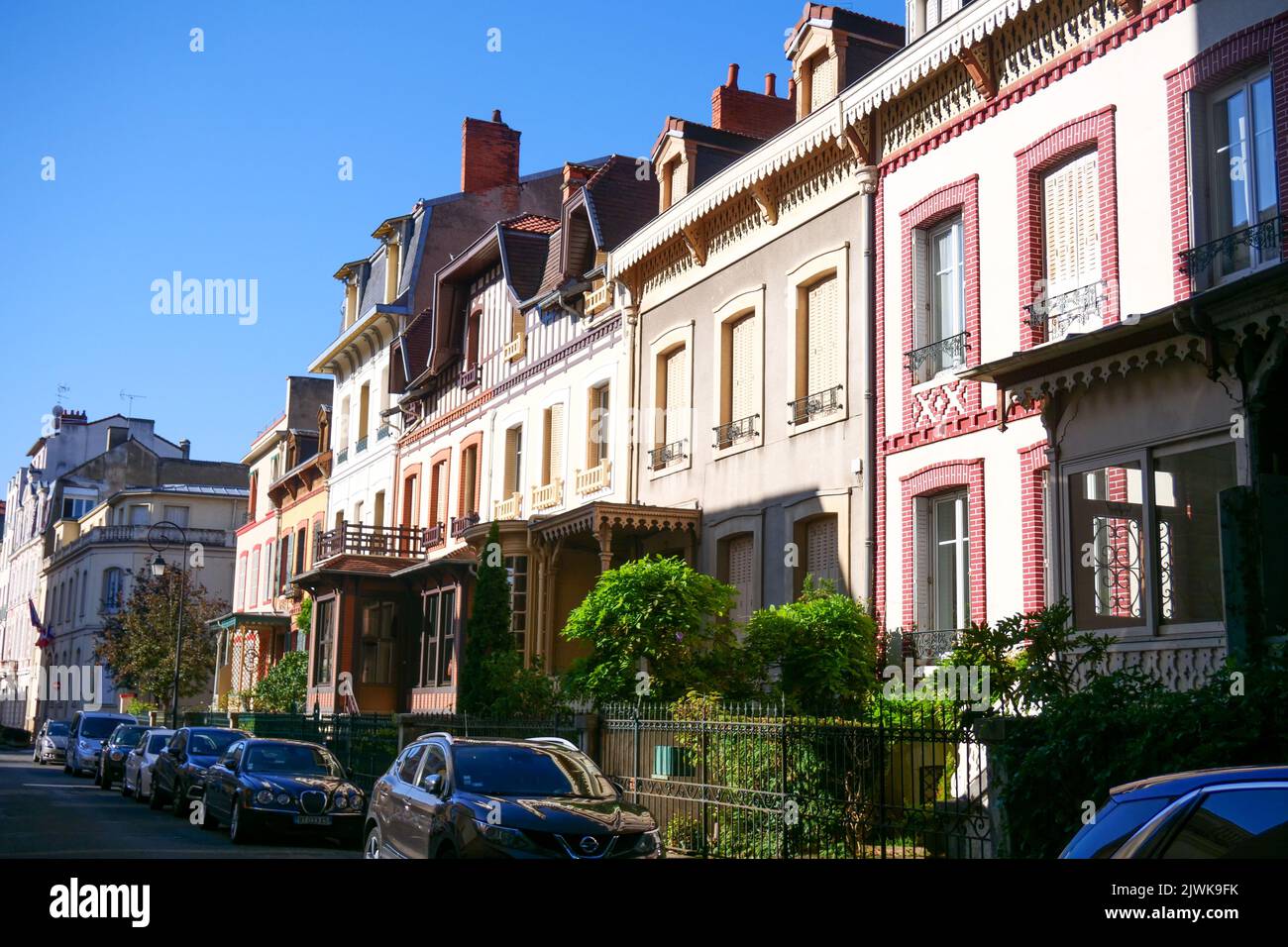 English style house, Vichy, Allier, AURA Region, Central France Stock ...