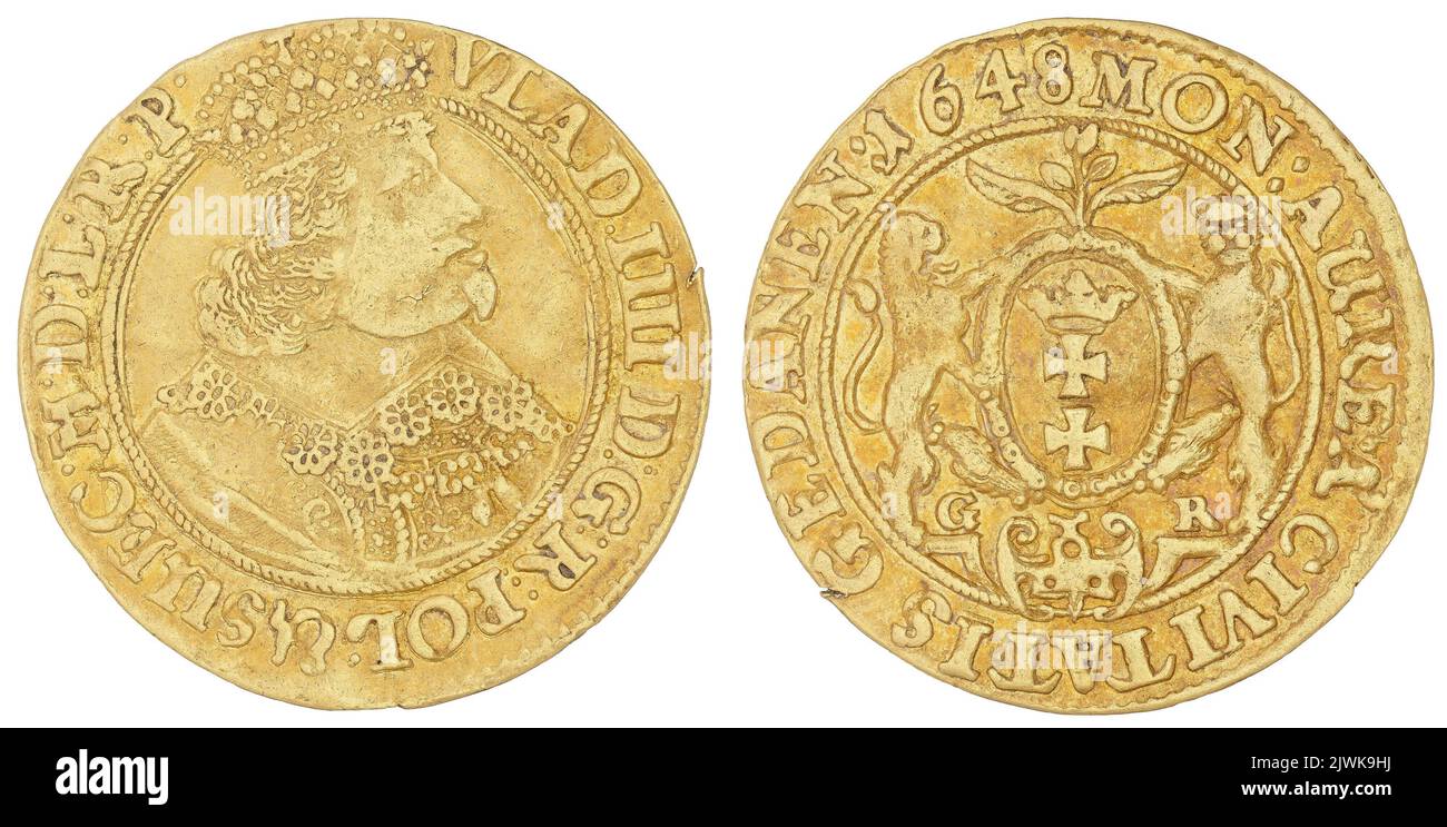 Gdańsk ducat. Rogge, Gerhard (fl. 1639-1657), mint tenant, Władysław IV ...