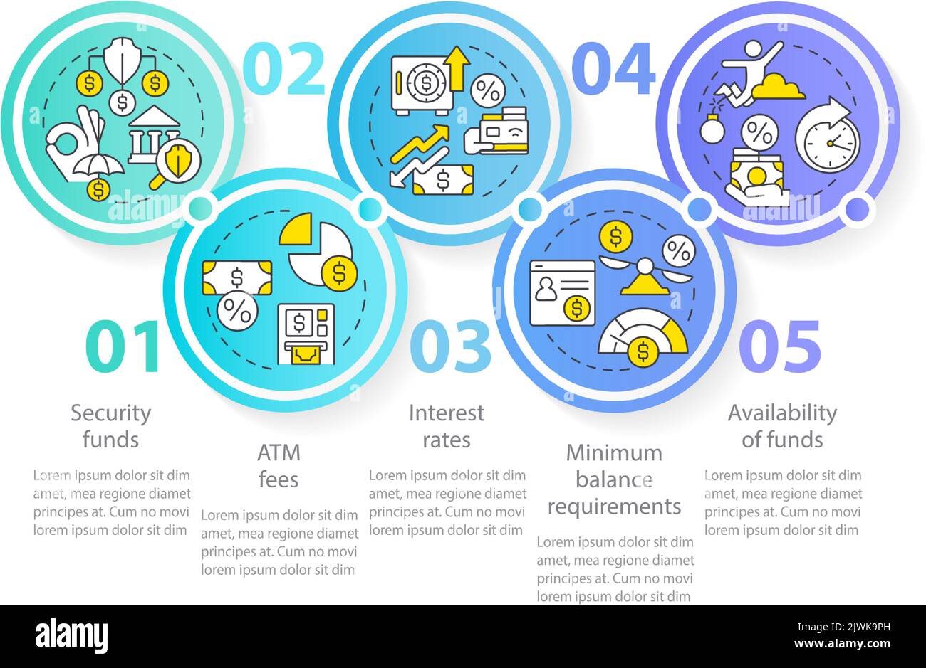 Choosing credit union circle infographic template Stock Vector Image ...