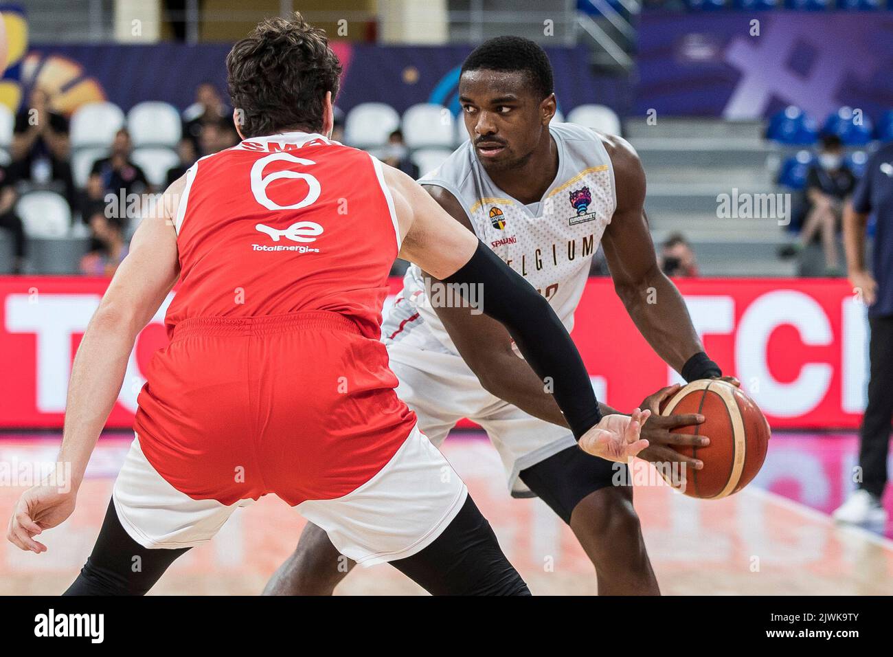 Tbilisi, Georgia, 06 September 2022, Belgium's Retin Obasohan pictured ...