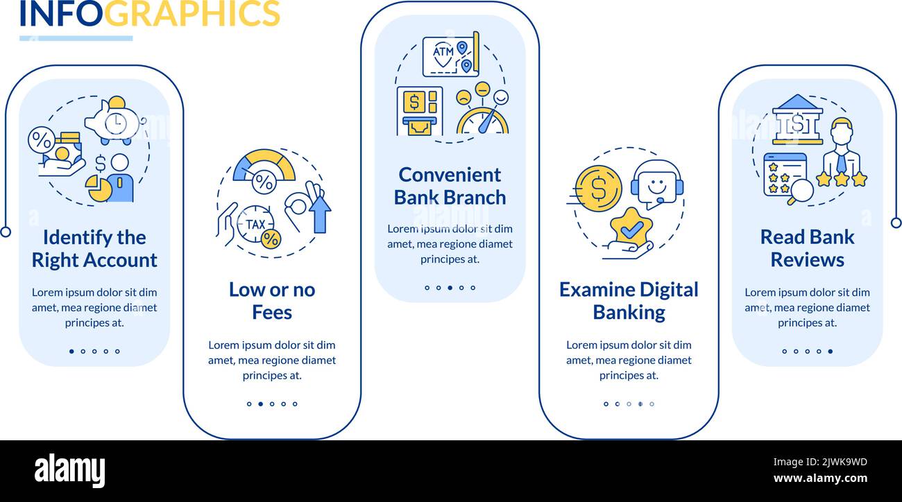 Choose bank rectangle infographic template Stock Vector Image & Art - Alamy