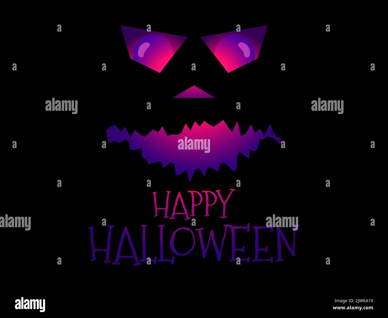 Happy Halloween, carved scary pumpkin face. Halloween scary face with ...