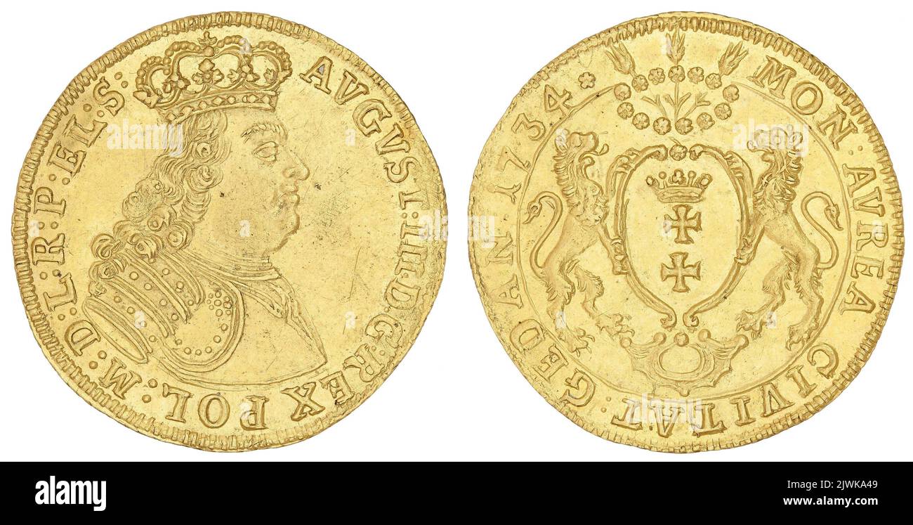 Gdańsk ducat. August III Sas (król polski ; 1733-1763), ruler Stock ...