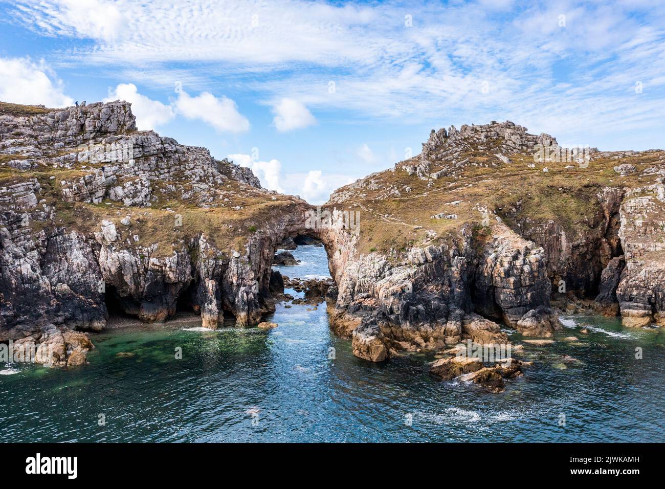 Landscape by the ocean in France, beautiful rocks and water Stock Photo ...