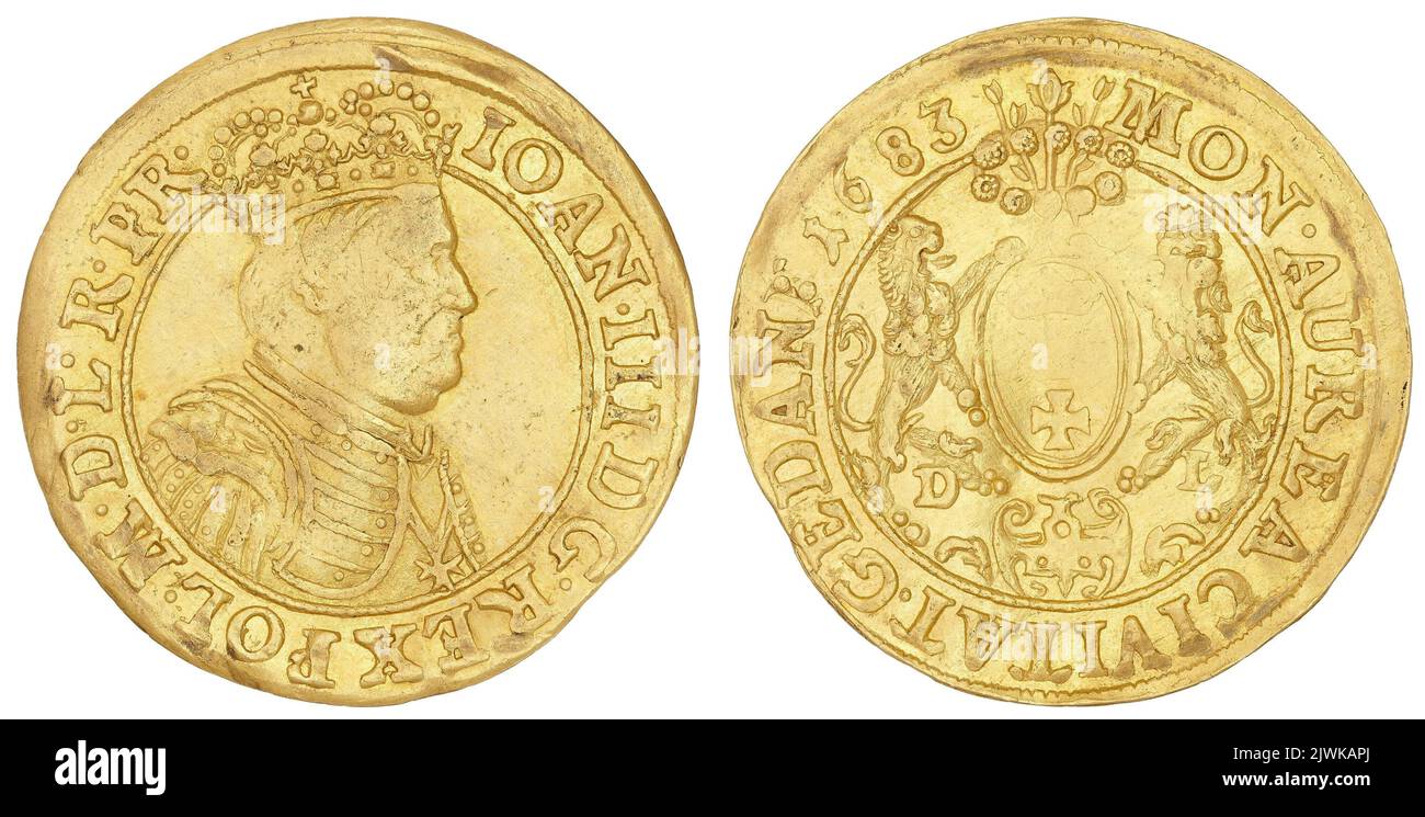Gdańsk ducat. Jan III Sobieski (król polski ; 1674-1696), ruler, Lesse ...