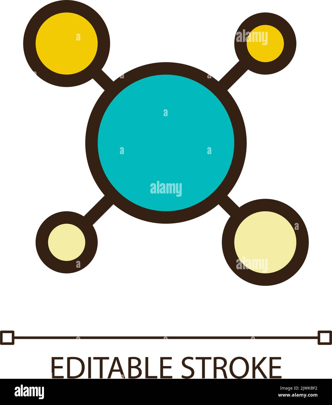 Structure Of Molecules Pixel Perfect Rgb Color Ui Icon Stock Vector Image And Art Alamy