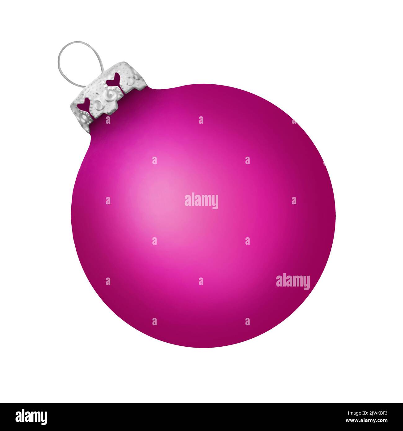 1 purple Christmas ornament isolated on white background Stock Photo ...