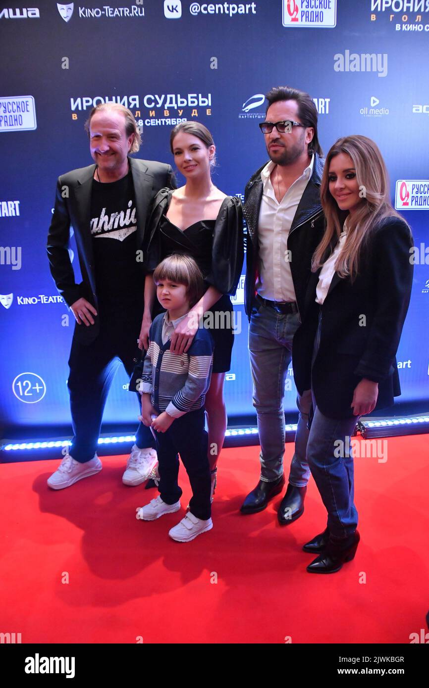 Moscow. The director Maryus Weisberg (at the left) and the actress ...