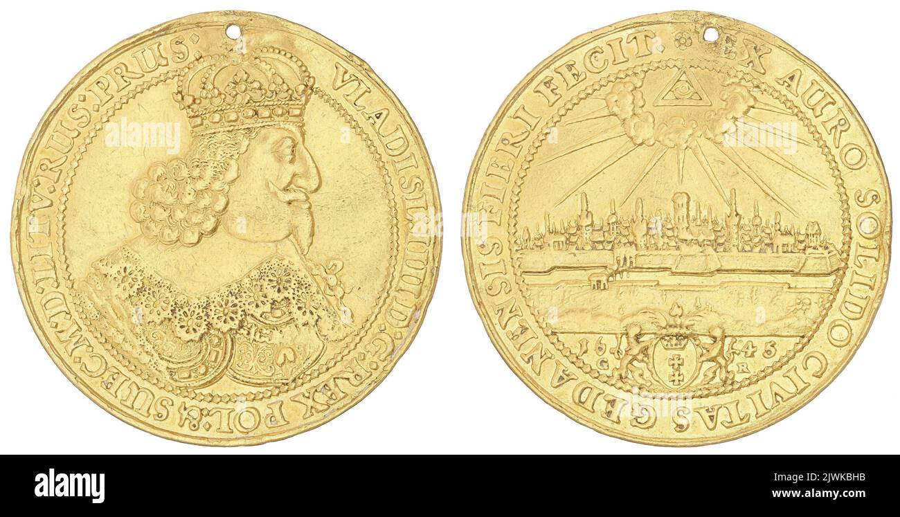 Four-ducat Gdańsk donative. Rogge, Gerhard (fl. 1639-1657), mint tenant ...