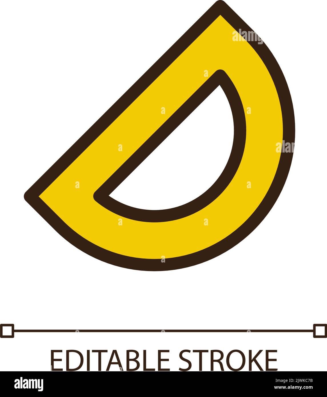 Protractor pixel perfect RGB color ui icon Stock Vector Image & Art - Alamy