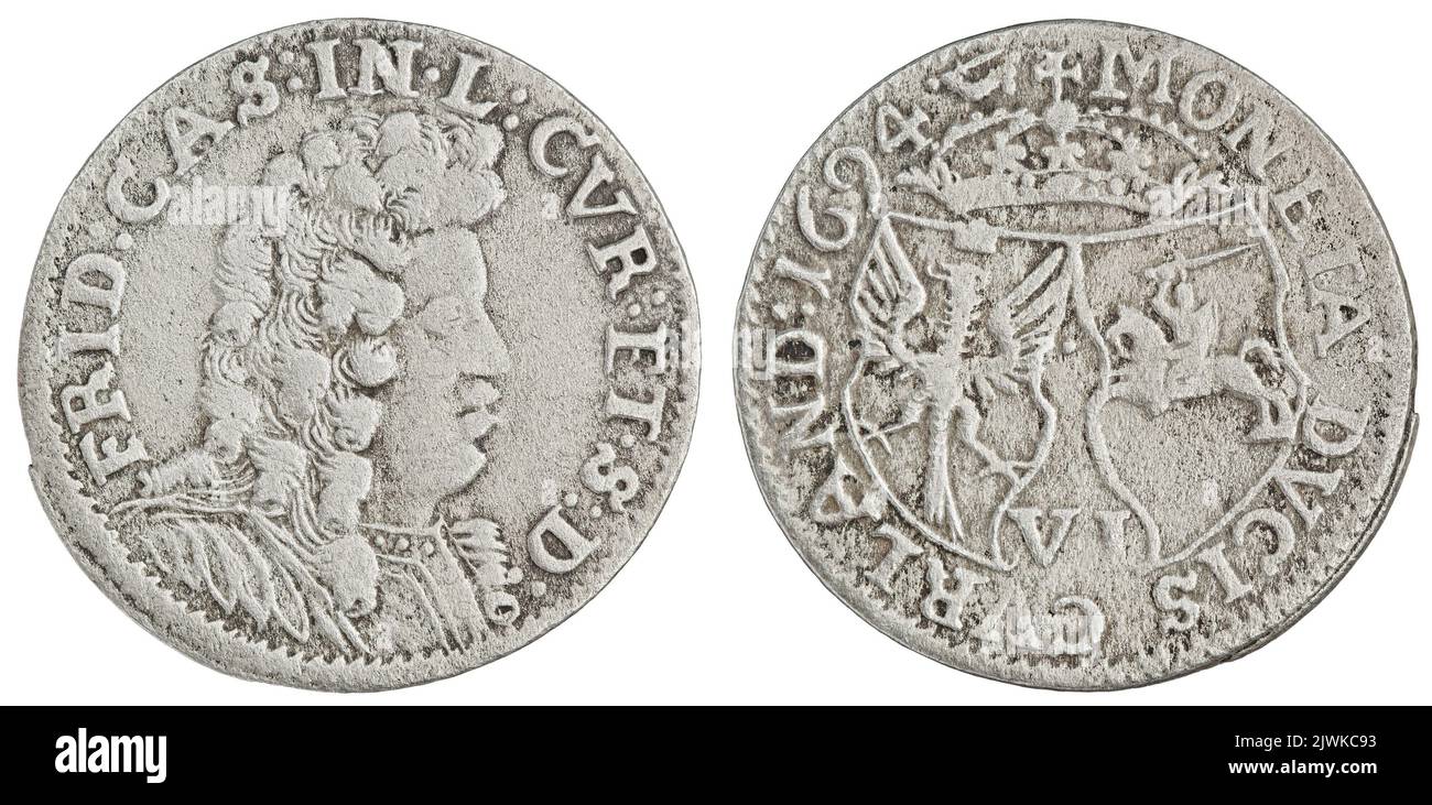 6 groschen. Fryderyk Kazimierz Kettler (książę Kurlandii i Semigalii ...