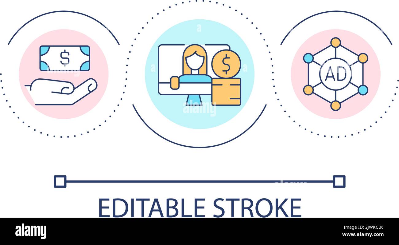 Monetization icon business concept flat hi-res stock photography and ...