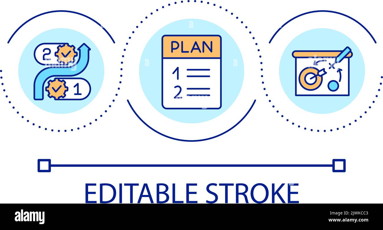 Build business plan loop concept icon Stock Vector Image & Art - Alamy